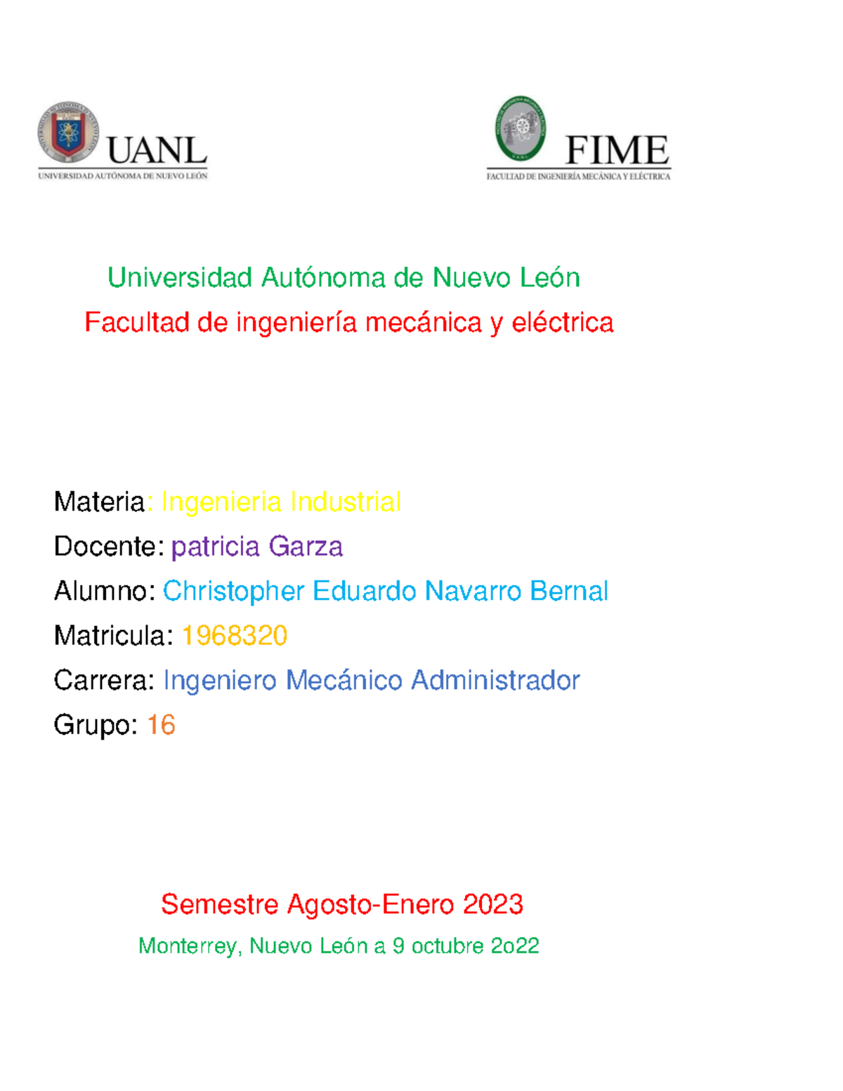 A3 Ergonomia - kkloo - Universidad Autónoma de Nuevo León Facultad de ...