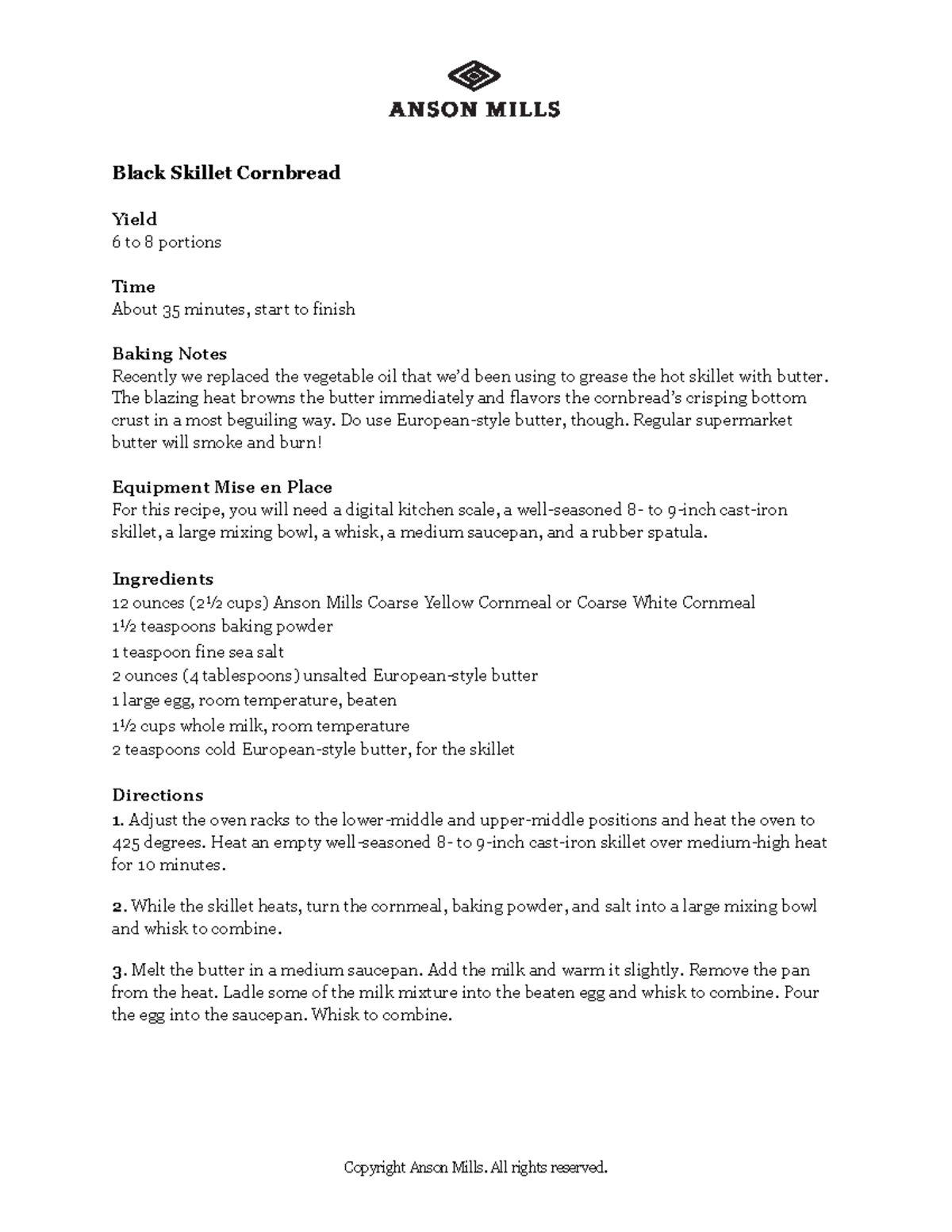 Black Skillet Cornbread full form full essay written in english and you ...