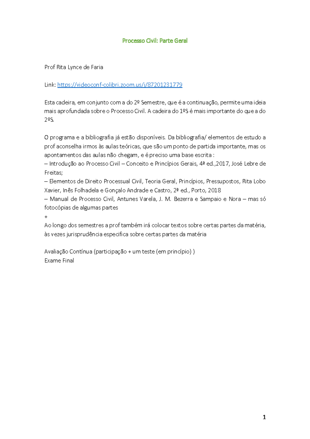 Processo Civil - ewrwe - Processo Civil: Parte Geral Prof Rita Lynce de ...