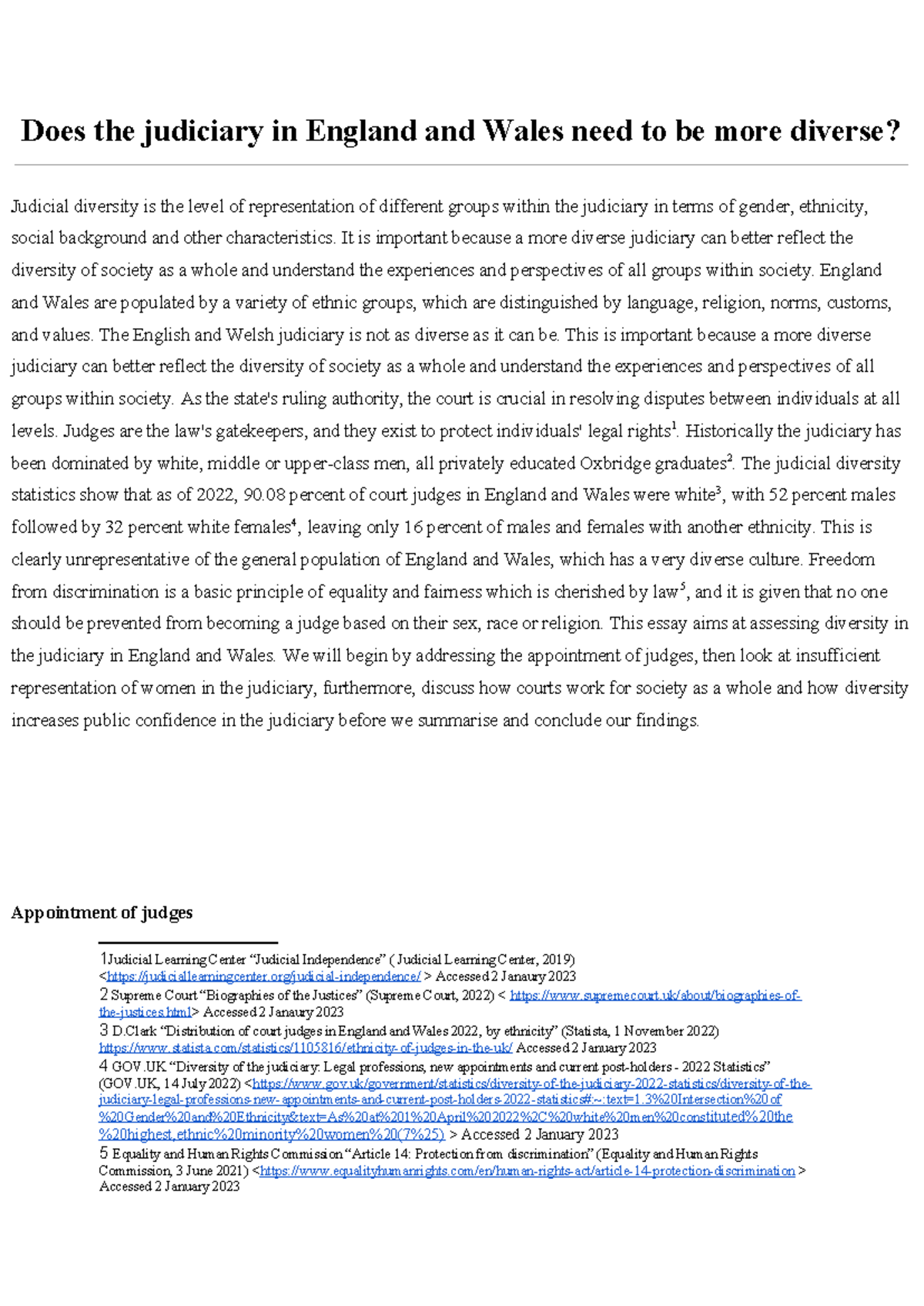 Does the judiciary in England and Wales need to be more diverse - It is ...
