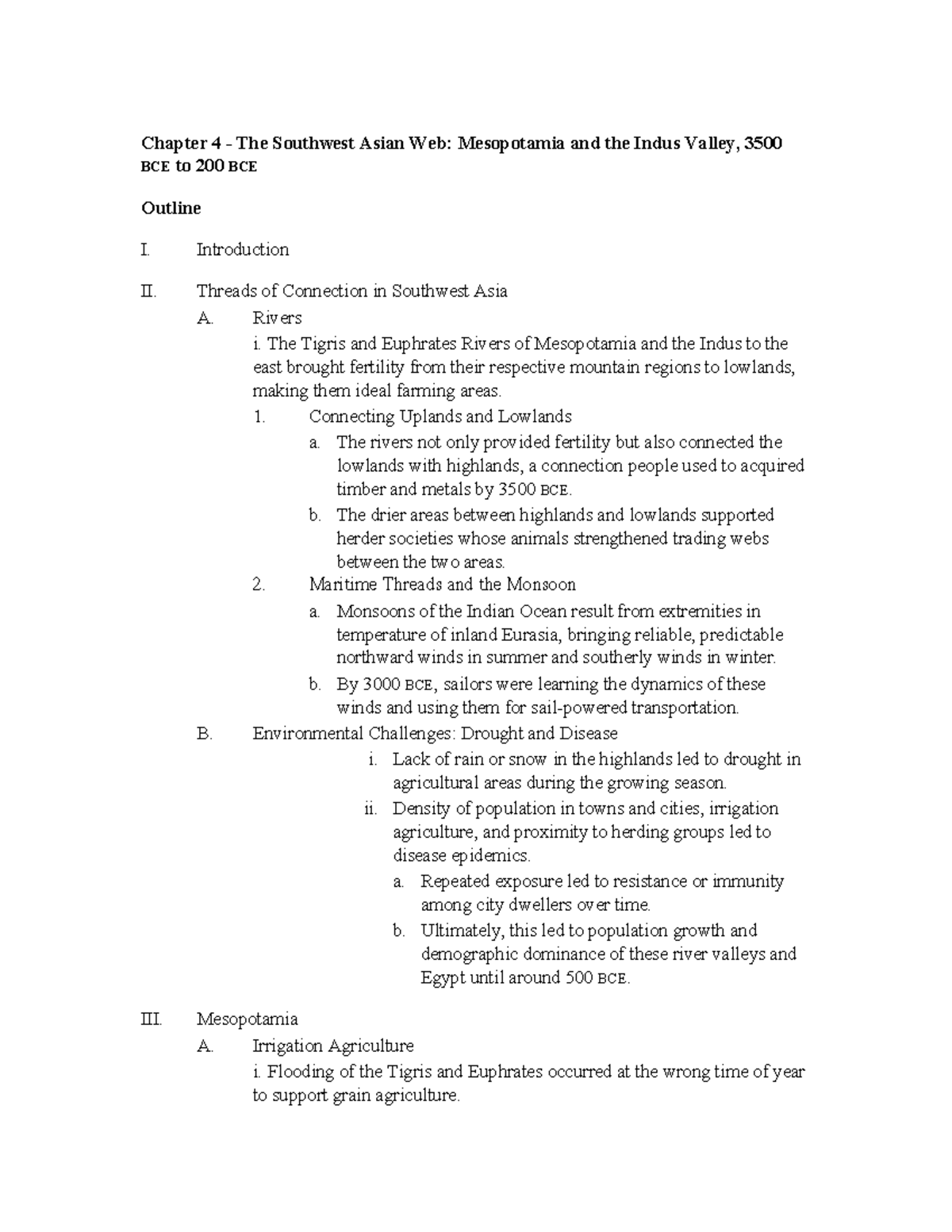 Ch04-outline 1 - Lecture Notes for Dr. Kim Un Lee for History - Chapter ...