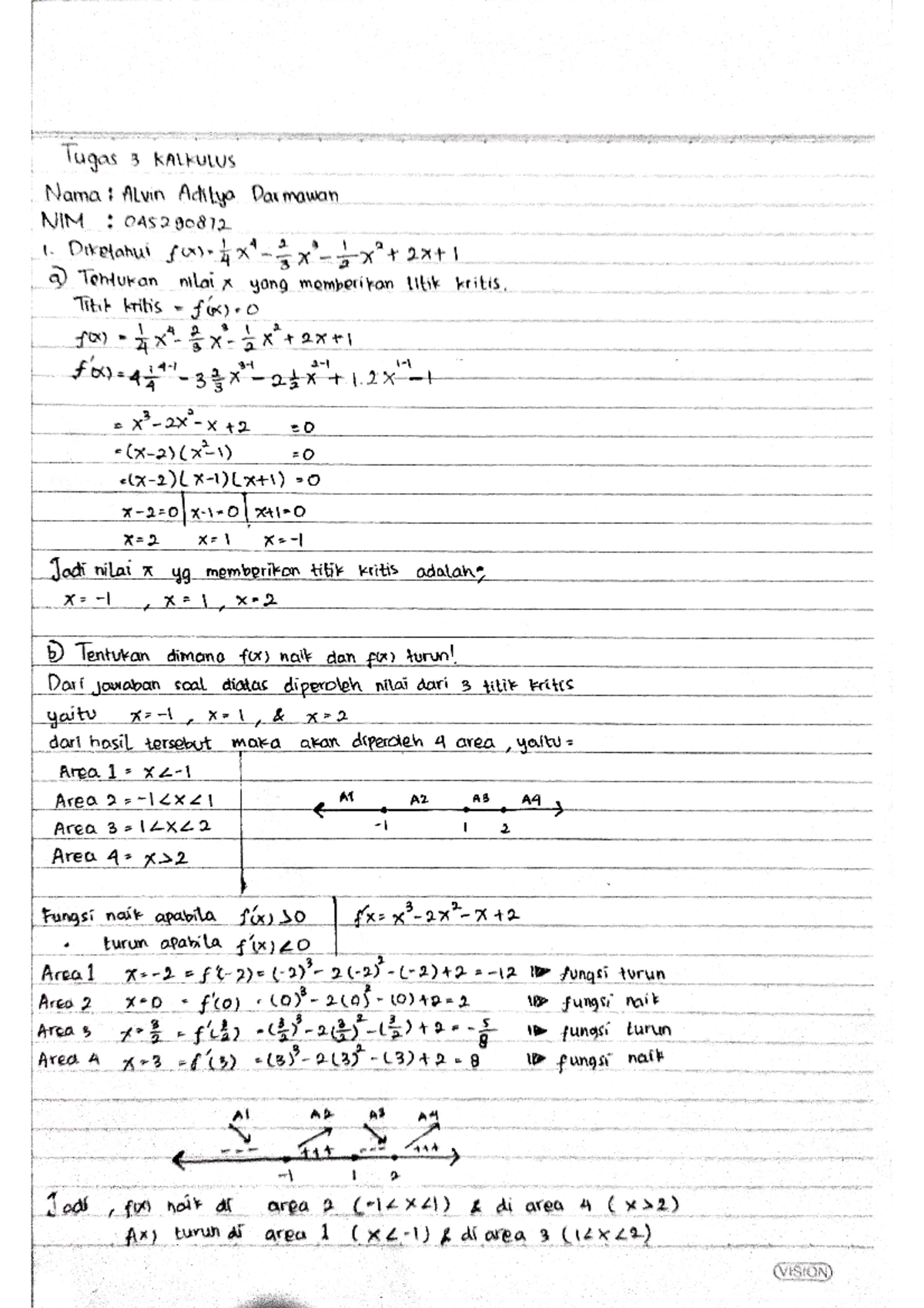 Tugas 3 Kalkulus 3 - drgdthgdfhdh - Kalkulus 1 - Studocu