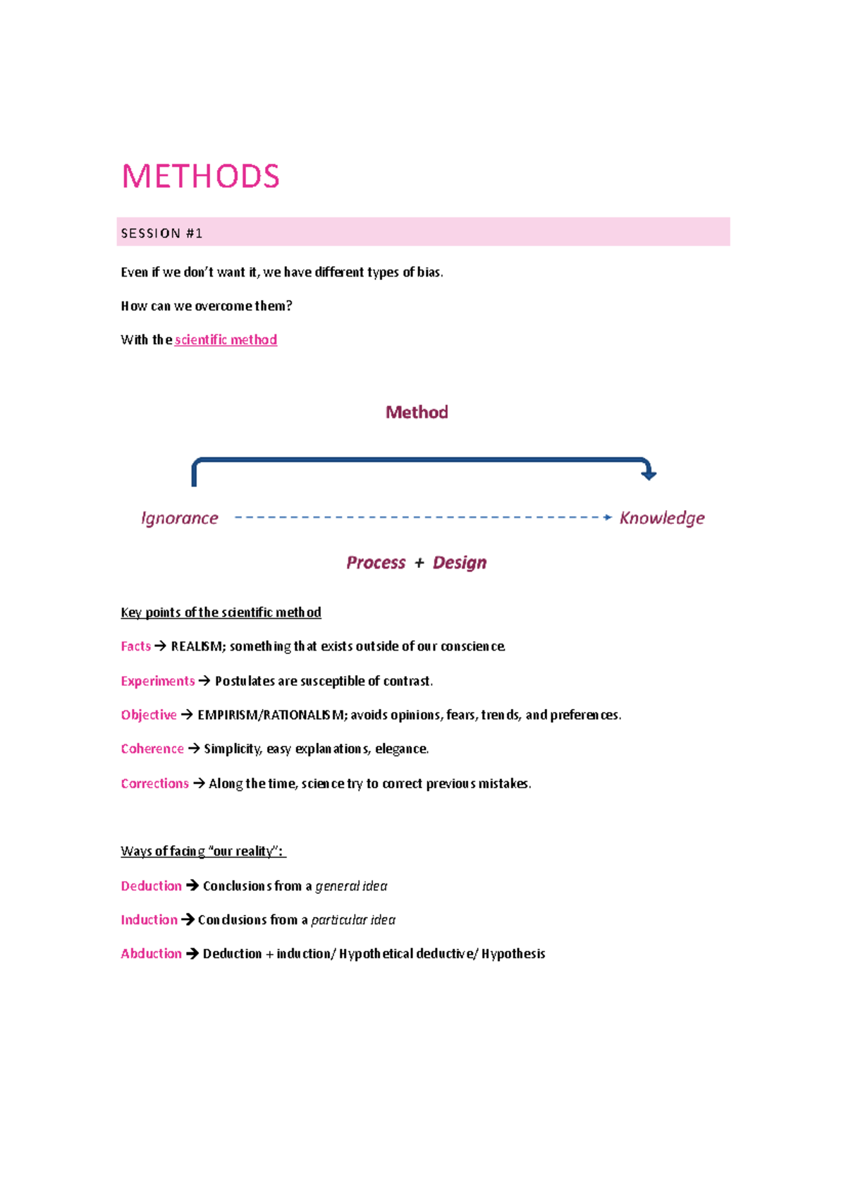 Methods - METHODS SESSION Even if we don’t want it, we have different ...