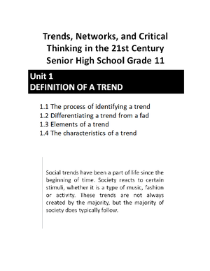 Unit 3 Global Networks Labor and Migration - Unit 3 Global Networks: Labor and Migration Trends ...
