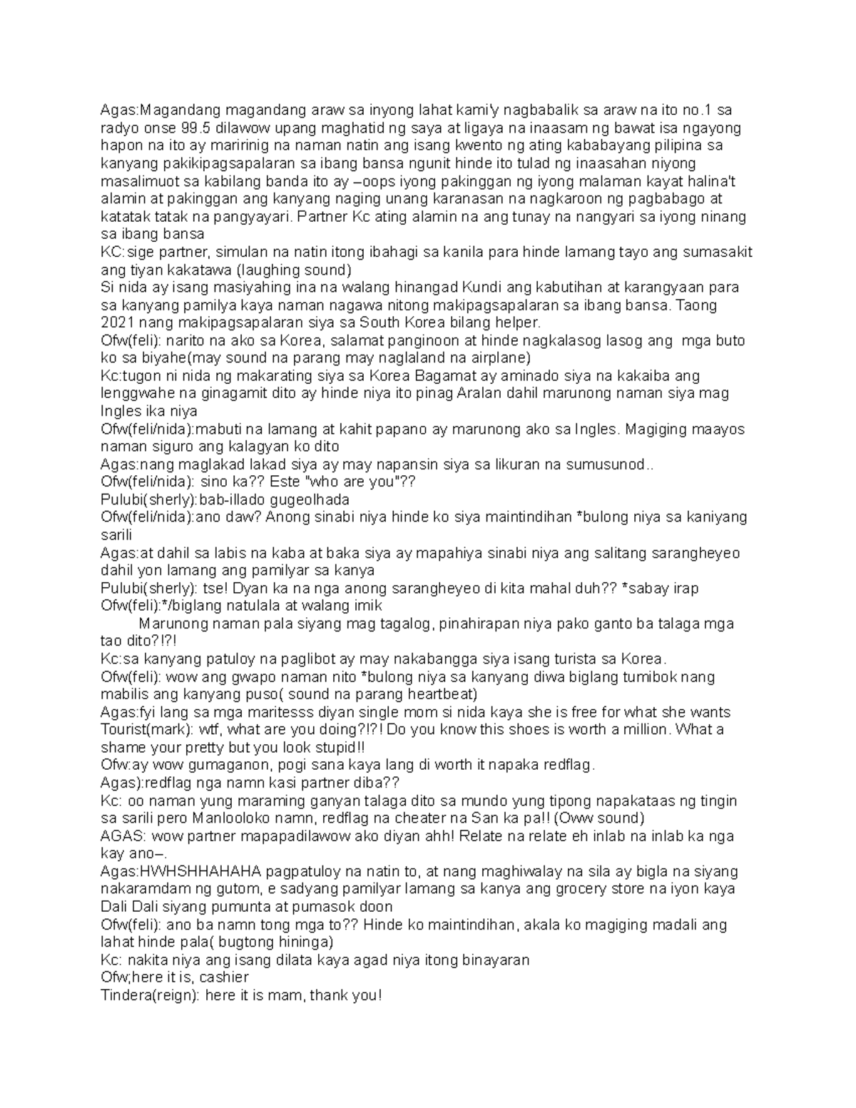 Document - Hihsgsggsgsvs - Agas:Magandang magandang araw sa inyong ...