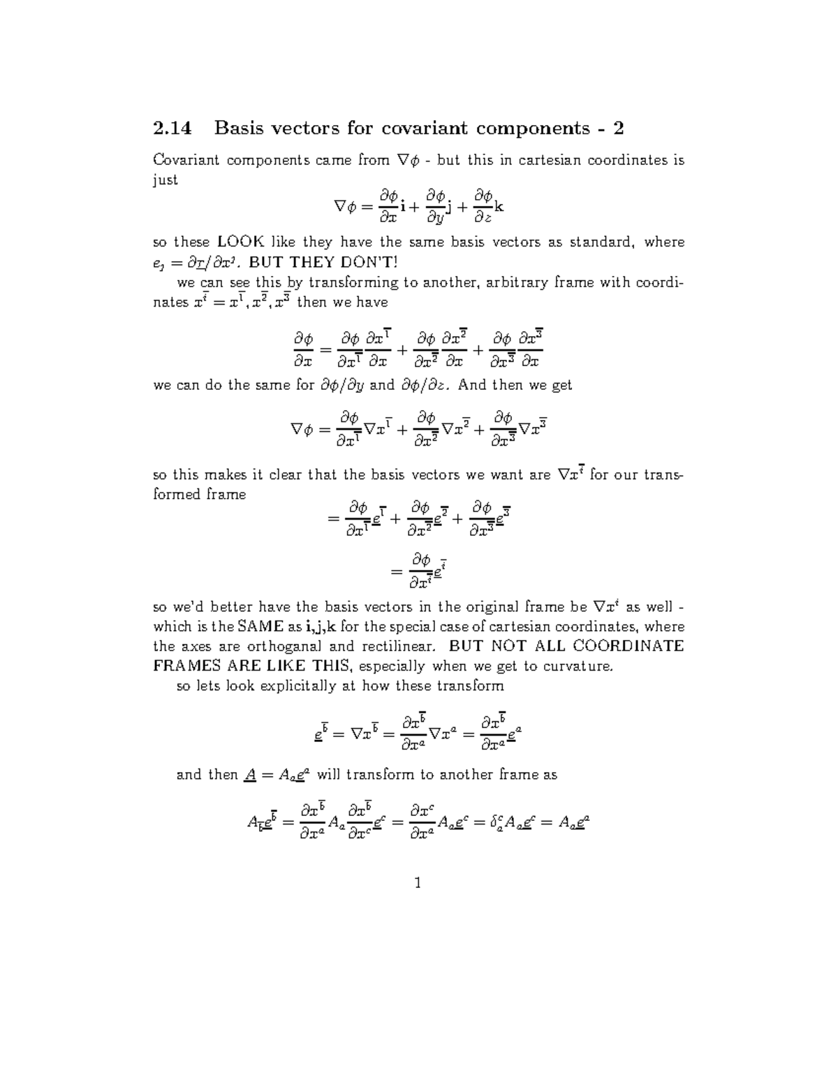L4 - Basico para aprender - 2 Basis vectors for covariant components ...