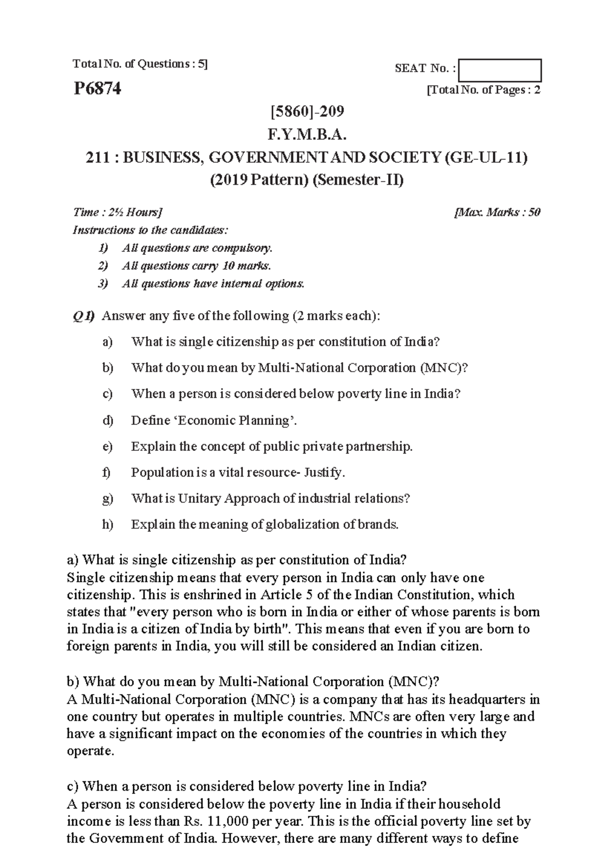 BGS Answer Key May Jun 2022 - Total No. of Questions : 5] SEAT No ...