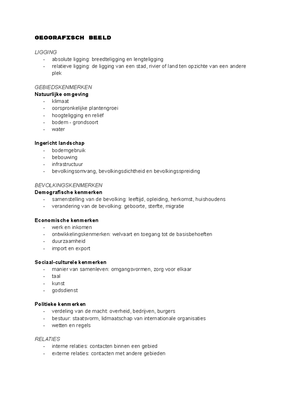 Basisvaardigheden aardrijkskunde - Geografisch beeld LIGGING absolute ...