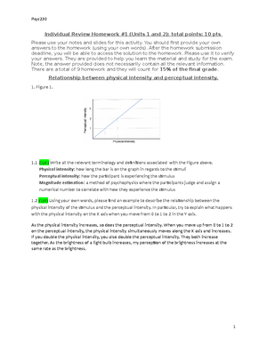 Individual Review Homework #1 for students - Psyc Individual Review ...