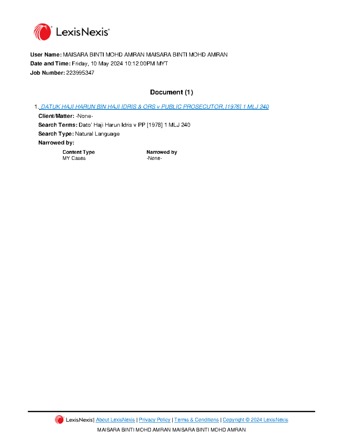 Datuk HAJI Harun BIN HAJI Idris & ORS v Public Prosecutor - | About ...