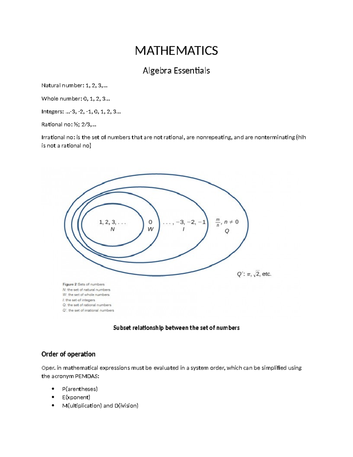 Mathematics - Summary Đại số trong kinh tế và kinh doanh - MATHEMATICS ...