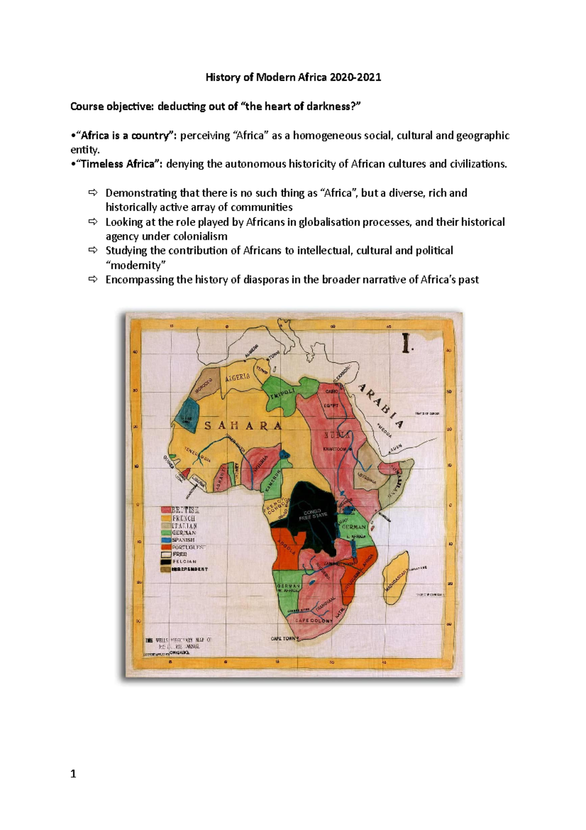 History of Modern Africa 2020 - •“ Timeless Africa”: denying the ...
