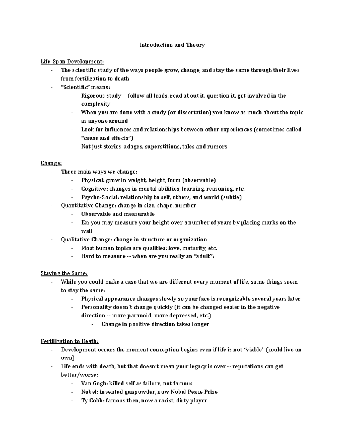 Introduction & Theory - Professor Richard Bargdill - Introduction and ...
