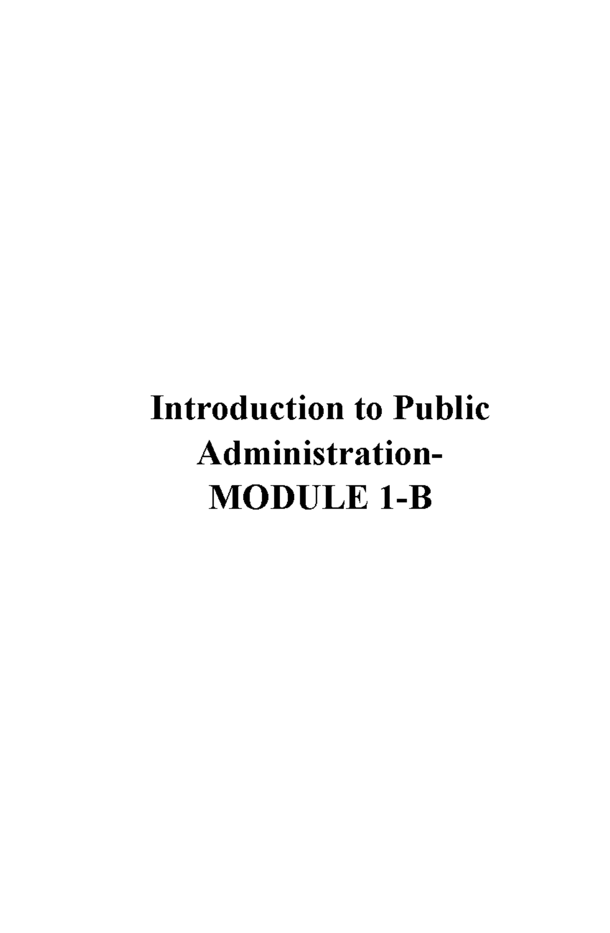 Module 1 UNIT 2 Historical Development OF Public Administration ...