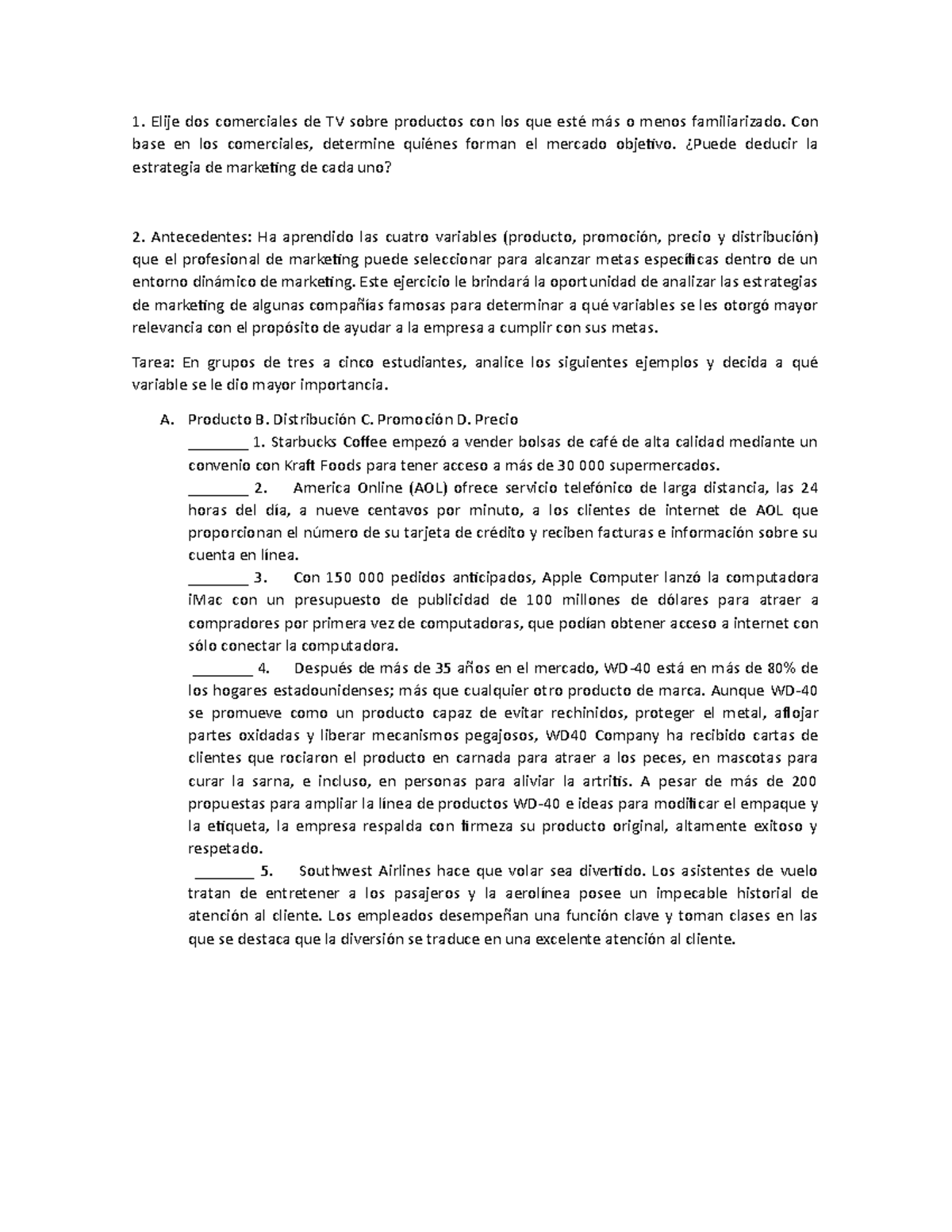 Practica mkt - lkkjj - Elije dos comerciales de TV sobre productos con ...