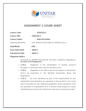 Logbook Internship - EXAMPLE - Course Title: Industrial Training Course ...