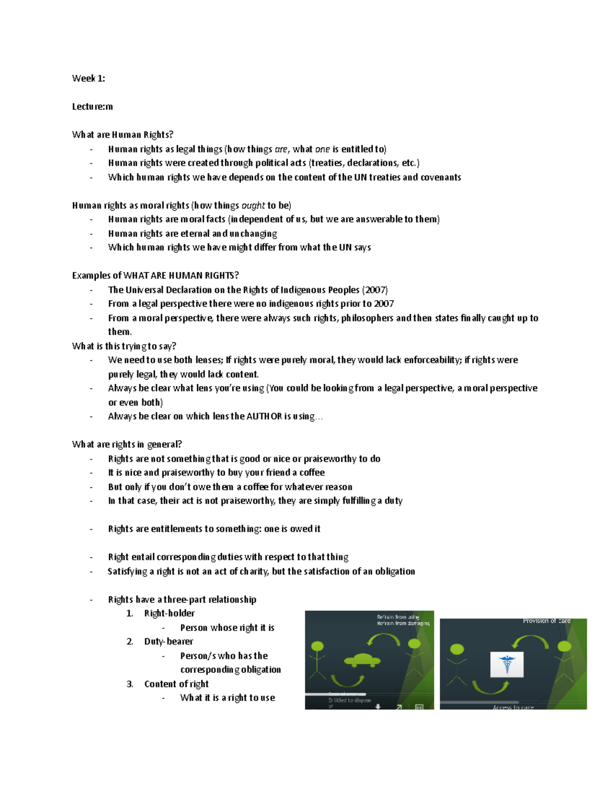 Human RIghts Theory 1 - my work and summaries - Week 1: Lecture:m What are Human Rights? - Human ...