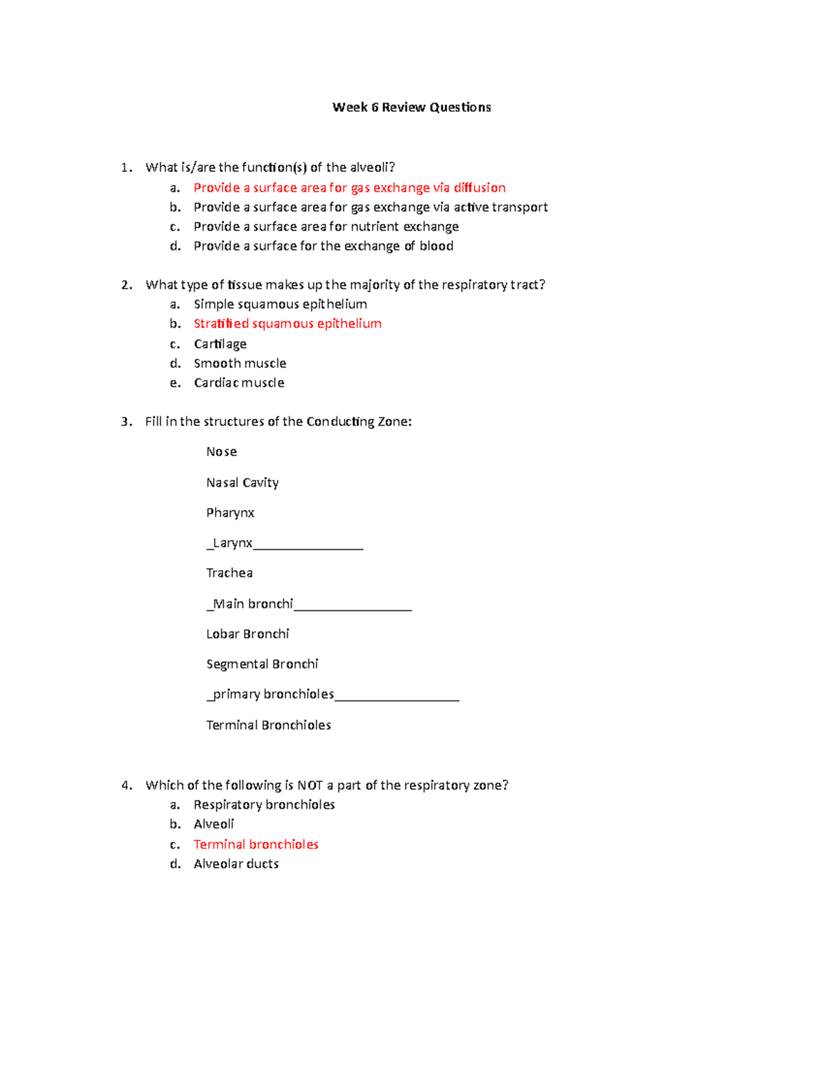 Week 6 Review Questions - Week 6 Review Questions What is/are the ...