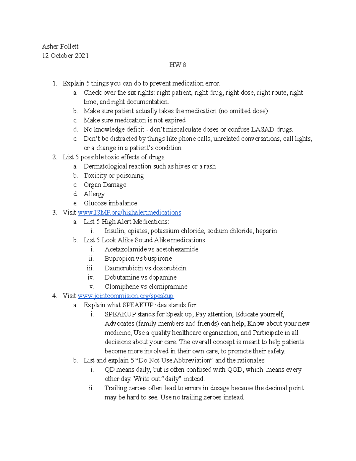 Pharmacology: Medication Administration, Drug Toxicity, High Alert ...