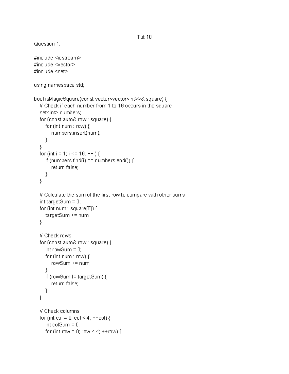 Tut 10 - the answers to tut 10 - Tut 10 Question 1: #include #include - Studocu