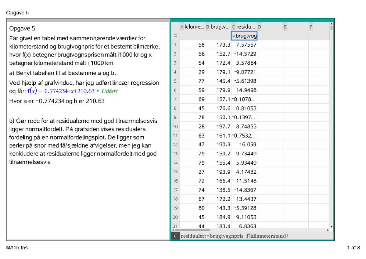 MA15 - Blandede opgaver for matematik a niveau - Matematik tredje år - Studocu