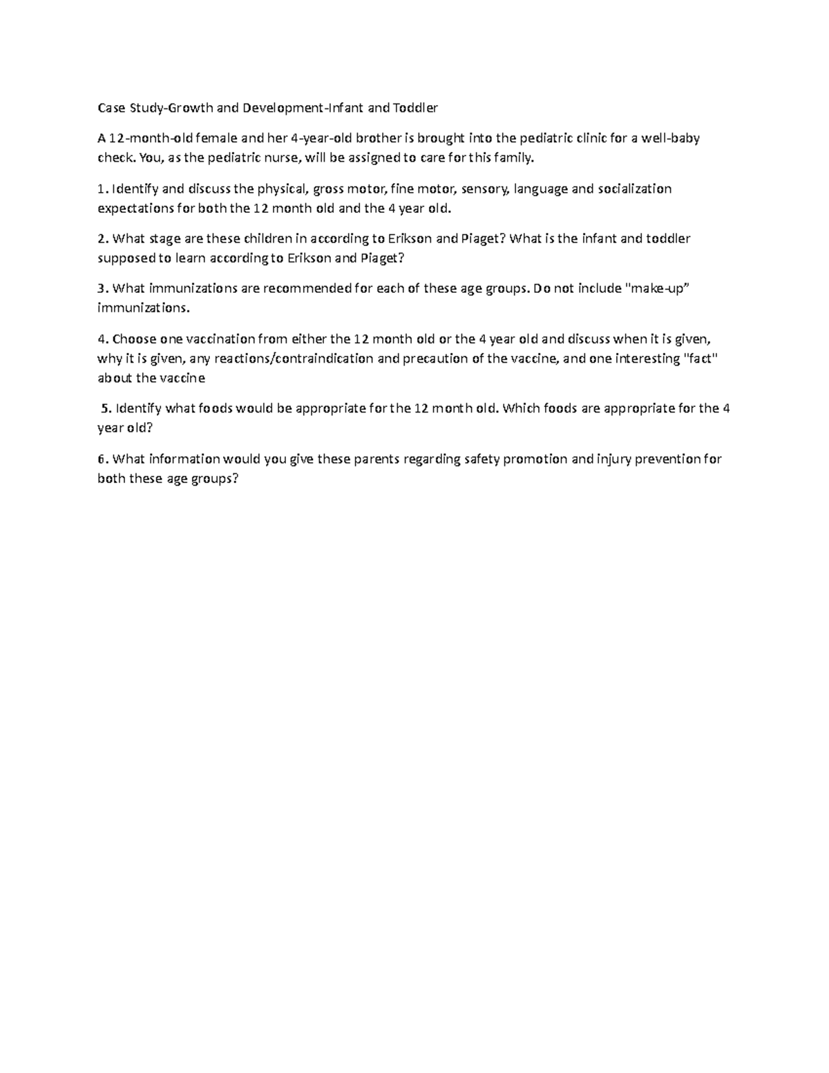 12m - gdfsg - Case Study-Growth and Development-Infant and Toddler A 12 ...