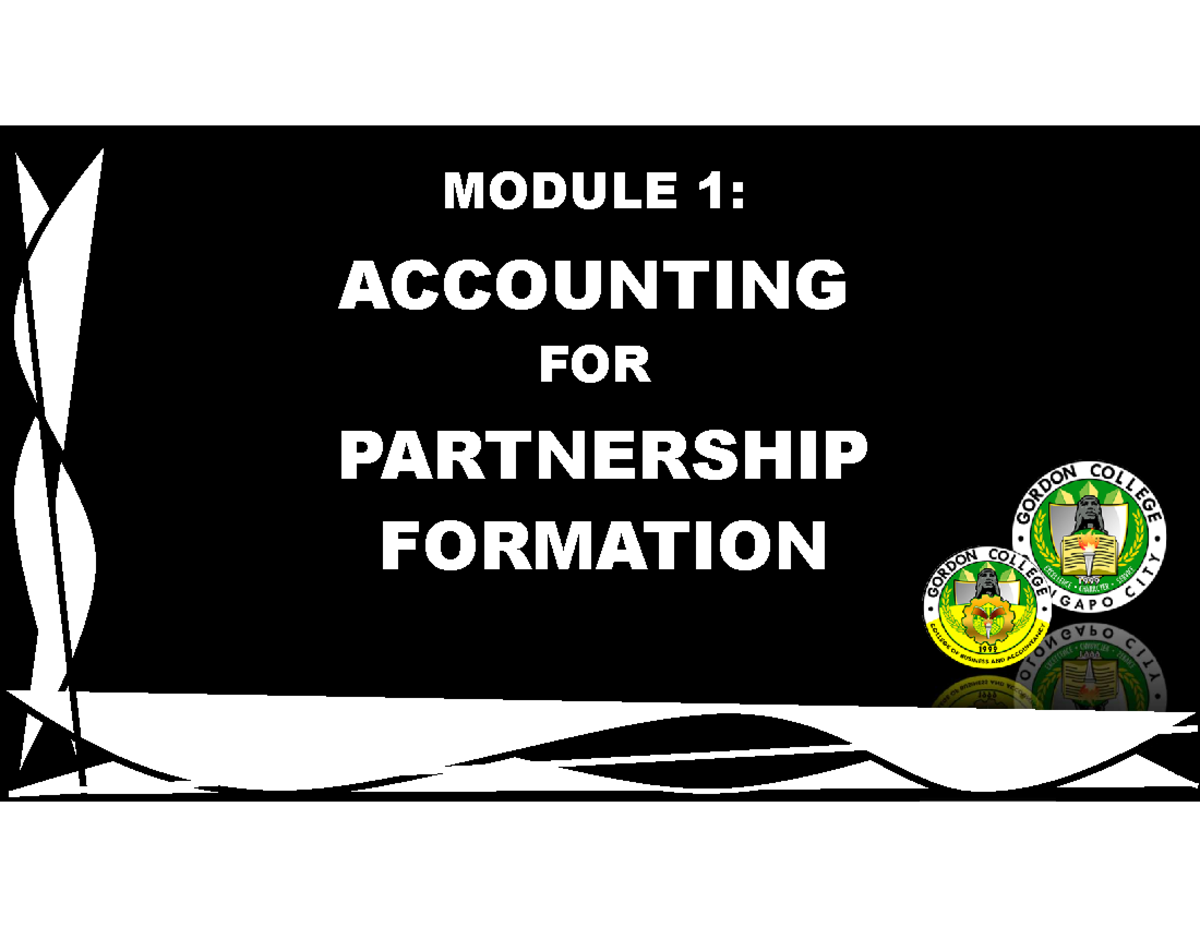 01 Accounting for Partnership Formation For - FOR ACCOUNTING ...