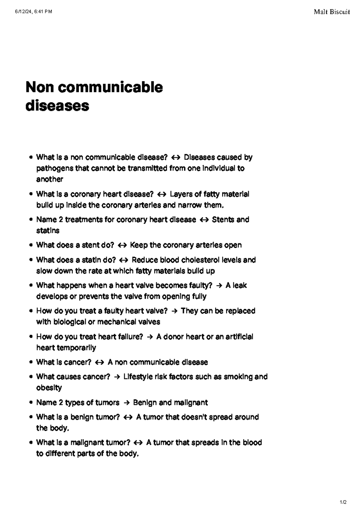 Non Communicable Diseases - Non communicable diseases What is a non ...