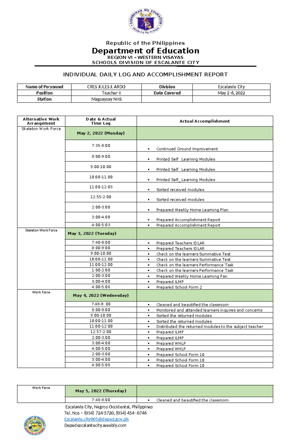 Dario Idlar-1 - English 101 - Department of Education REGION VI ...