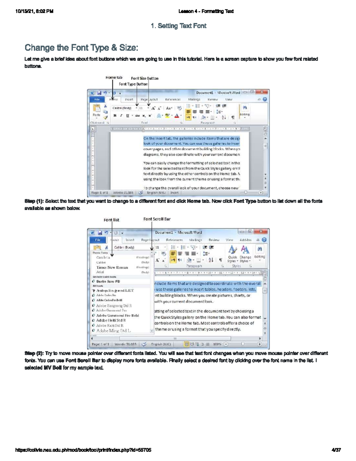 Lesson 4 Formatting Text - BS Accountancy - Studocu