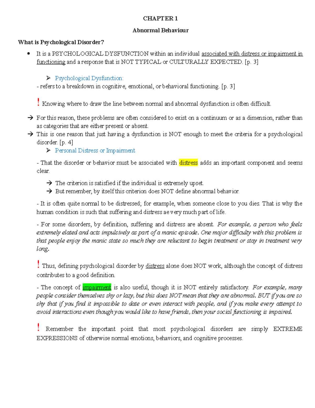 Chapter 1 - Casebook in Abnormal Psychology - CHAPTER 1 Abnormal ...