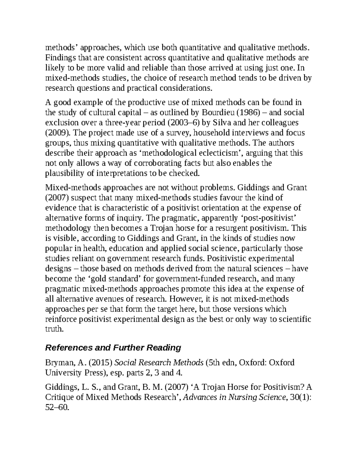 Essential Concepts in Sociology Chapter (11) - methods’ approaches, which use both quantitative ...