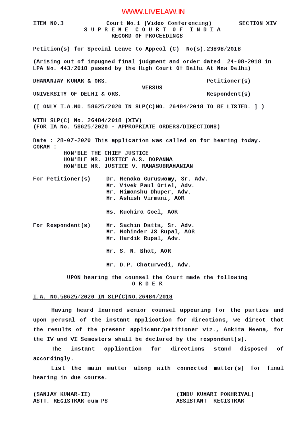 Pdf upload-379220 - Law - ITEM NO Court No (Video Conferencing) SECTION ...