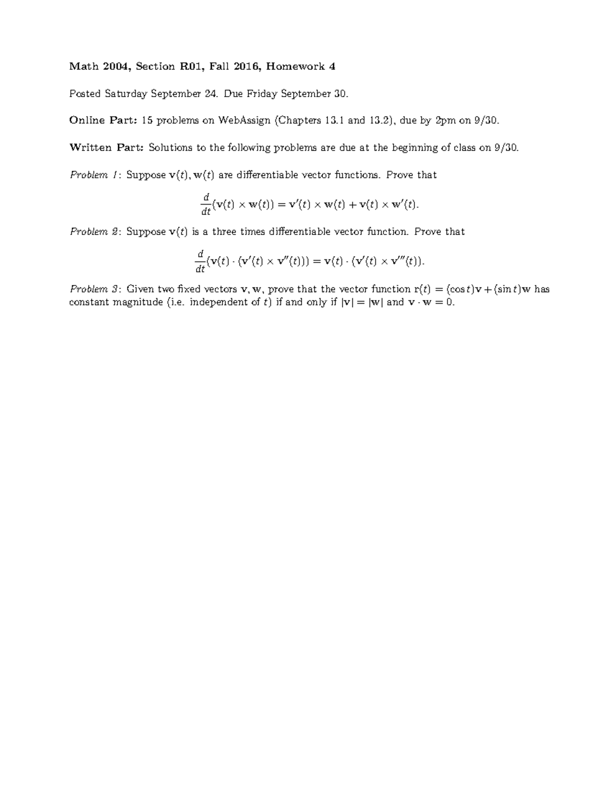 HW4, questions + solutions - Math 2004, Section R01, Fall 2016 ...
