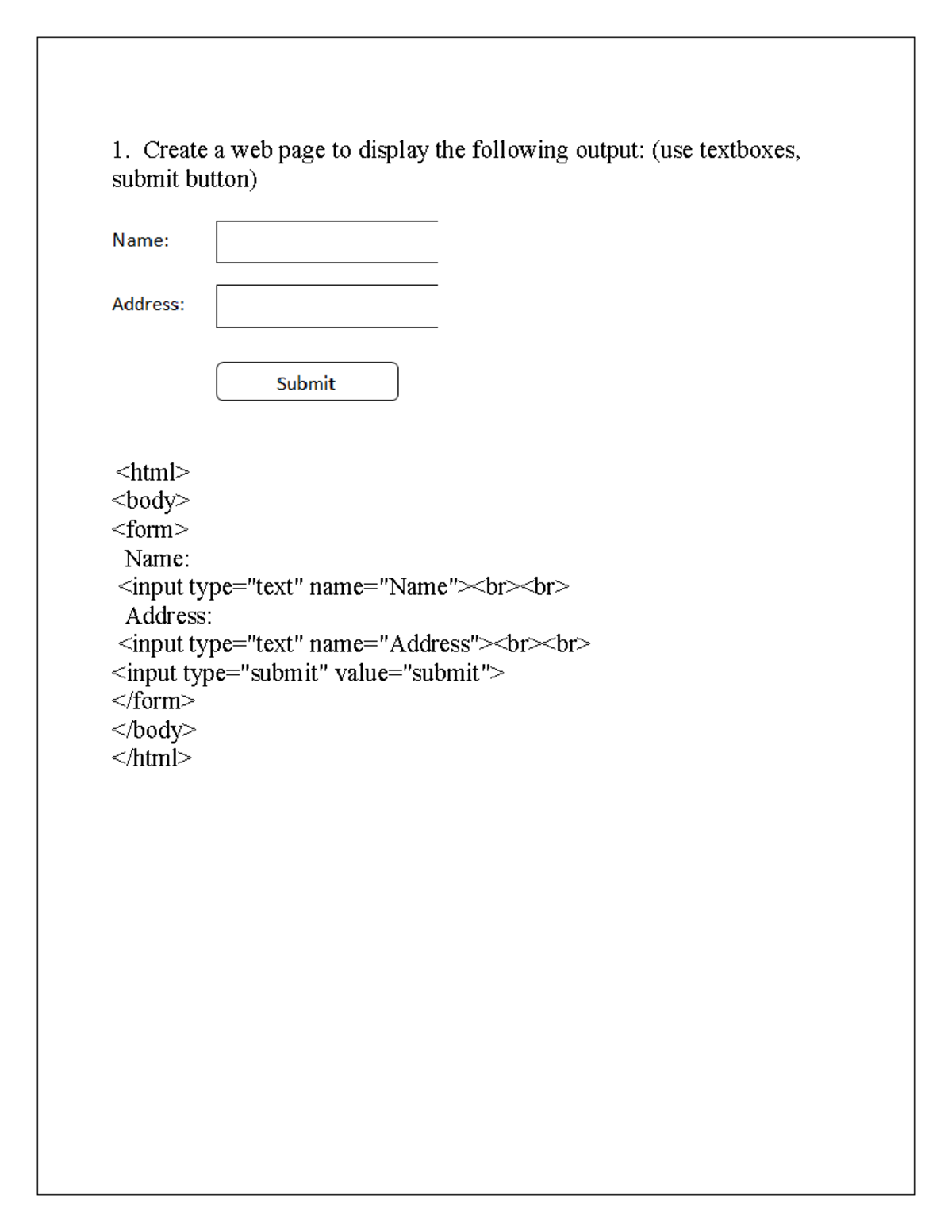 518207496-E-commerce-Record-1 - Create a web page to display the following output: (use ...