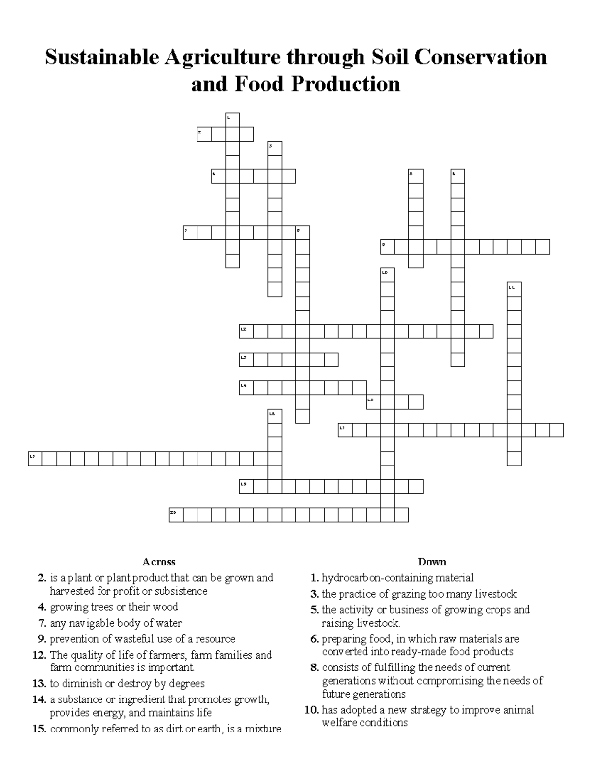 Sustainable agriculture through soil conservation and food production 3 ...