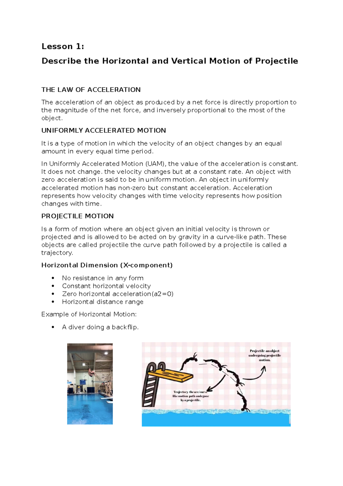 Science- Reviewer - To learn more - Lesson 1: Describe the Horizontal ...