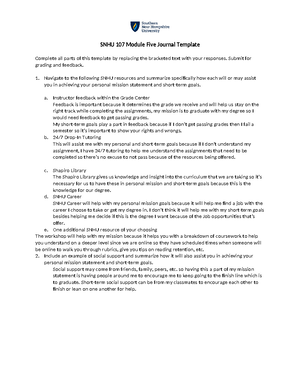 Learning Habits 2-2 Journal - SNHU 107 Module Two Journal Template ...