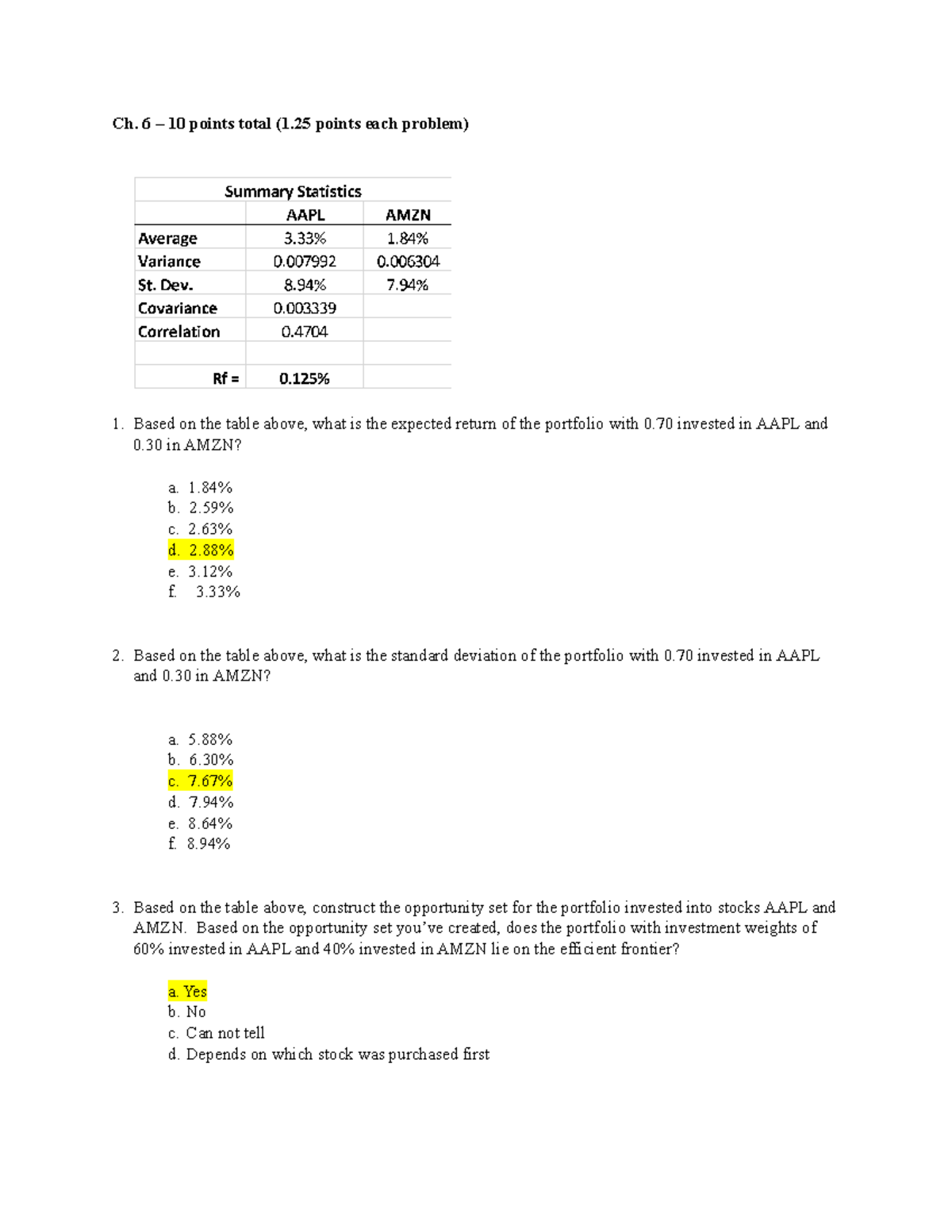 Ch. 6 HW - word doc with Questions - Fall 2021 - Ch. 6 – 10 points ...