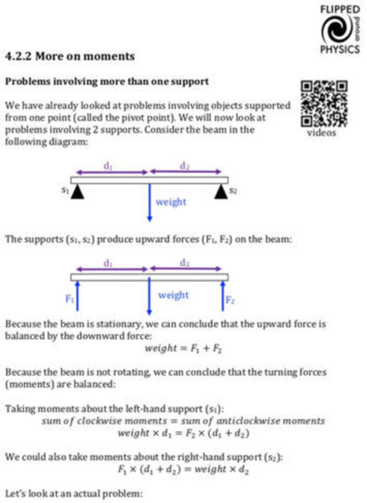4-2-2 - Physics Worksheets provided for practice prior to test ...