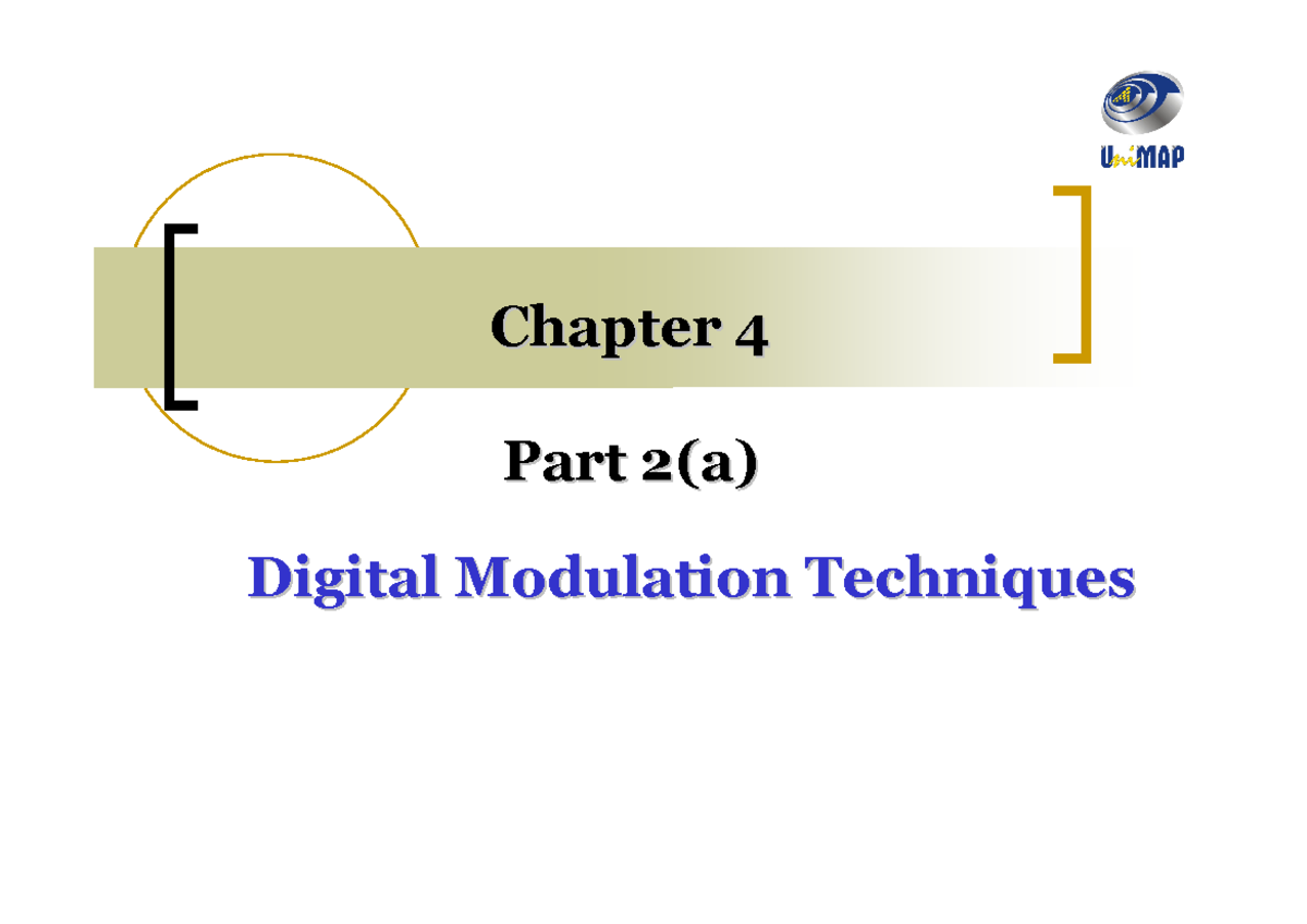 Chapter 4 Baseband Data Tx Part 2 - Chapter 4Chapter 4 Part 2(a) Part 2 ...