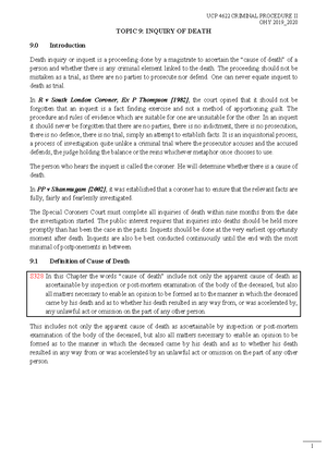 Chapter 8 - Inquest - CHAPTER 8: INQUEST (INQUIRY OF DEATH ...