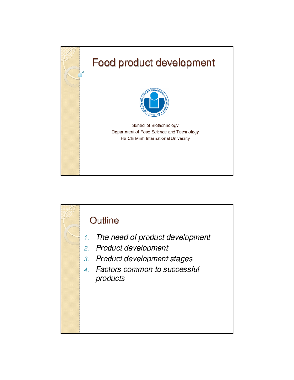 Lecture 12 Food product development - Food product developmentFood ...