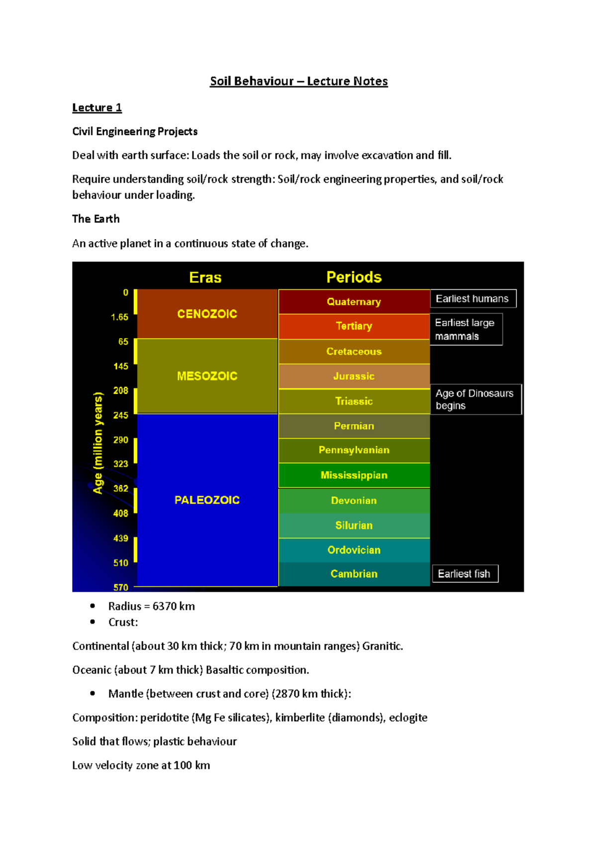 Soil Behaviour - Lecture Notes - Soil Behaviour – Lecture Notes Lecture ...