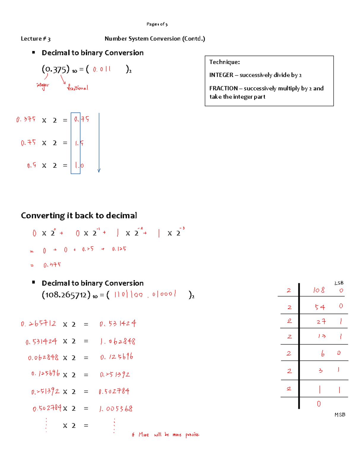 Lecture 3 - Professor Yarkin Doroz - Lecture # 3 Number System ...