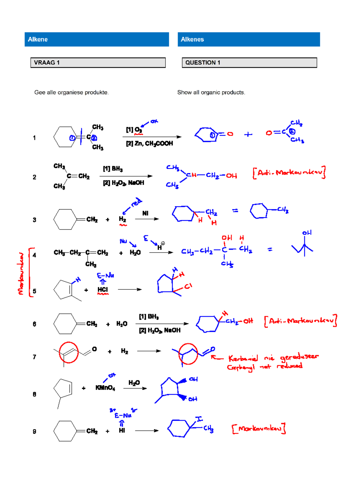 Alkenes memo - NCHE121 - Studocu