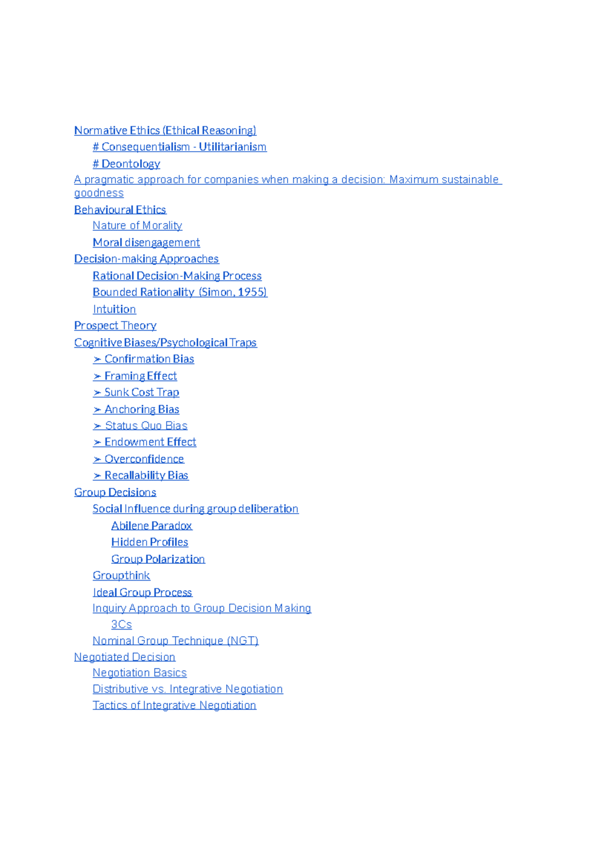 Azkia MNO midterm cheatsheet - Normative Ethics (Ethical Reasoning ...