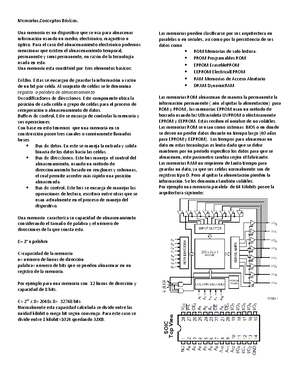 Actividad 1. Tipos de memorias - Tabla 1. Memorias ROM RO M TIPOS ...