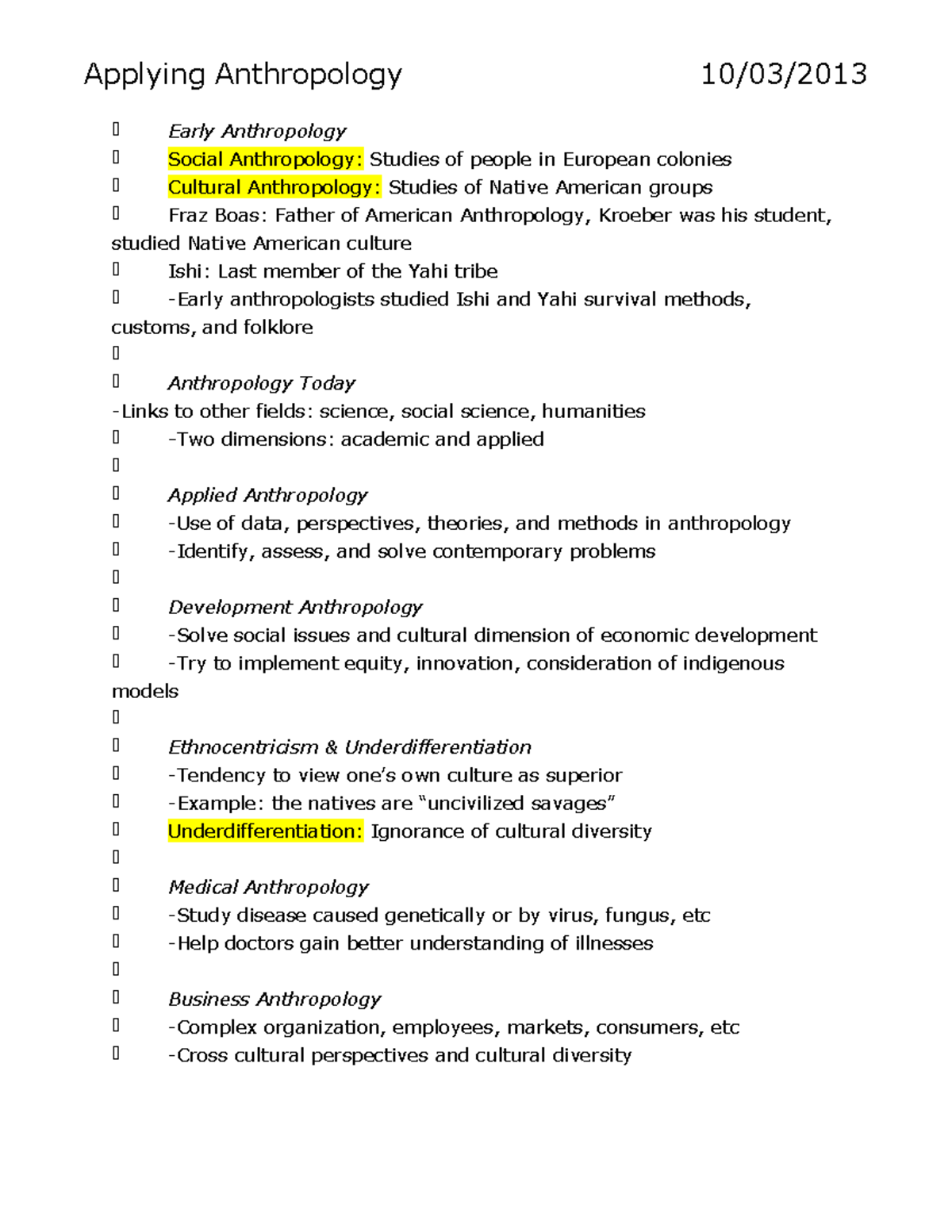 Applying Anthropology - Studocu