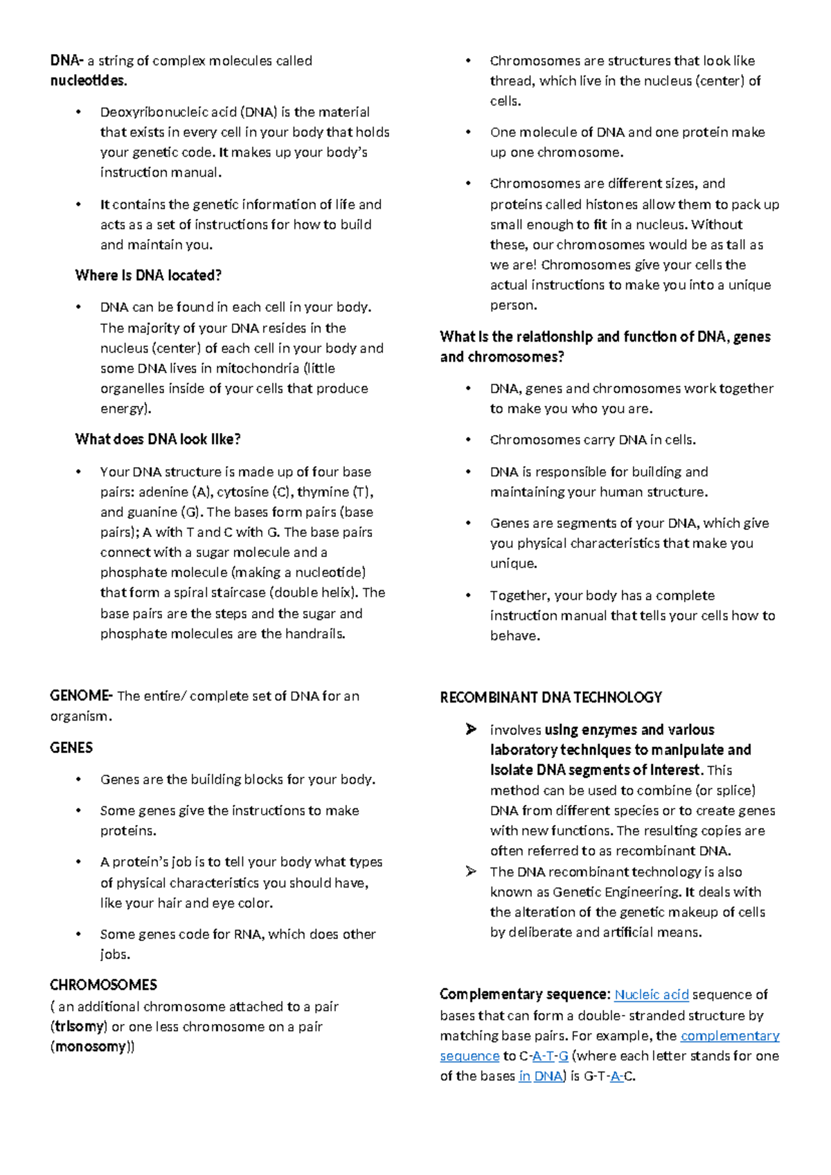 Gen Bio 2-reviewer - Reviewer in biology biology (biology) - DNA- a ...